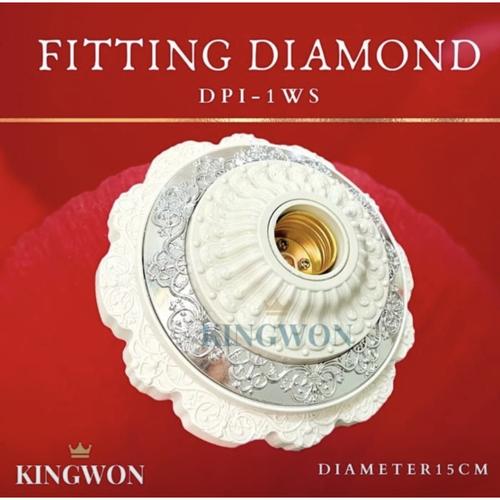 Jual FITTING LAMPU PLAFON HIAS DIAMOND DPI 1 WS KINGWON FITTING LAMPU ...