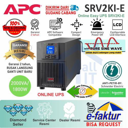 Promo UPS APC Online 2kVA SRV2KI-E SRV2KIE Easy UPS On-Line 1800W 2000VA USB Charging Tower ...