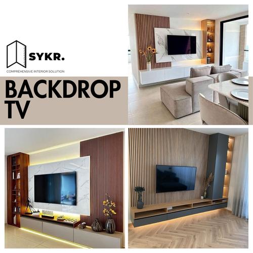 Jual Backdrop Panel TV Minimalis Modern Custom - Multiplek HPL - HPL ...