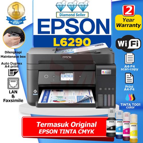 Promo Printer Epson L 6290 A4 Print Scan Copy Wifi Duplex Fax with ADF ...