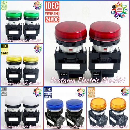 Jual IDEC PILOT LAMP FLUSH HEAD LED 22MM YW1P-1EQ YW1P 1EQ 24V 24VDC ...
