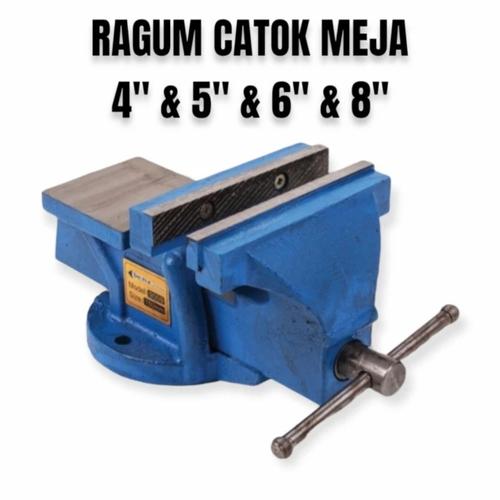 Jual Ragum Catok Meja Besi Bench Vise Fixed Non Swivel 4 5 6 Inch - 6 ...