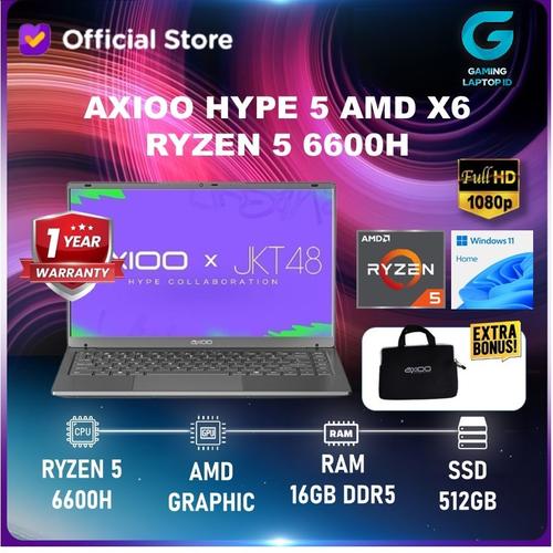 Promo Axioo Hype 5 AMD X6 Ryzen 5 6600H 16GB 512GB W11 14" FHD Cicil 0% 3x - Jakarta Utara ...