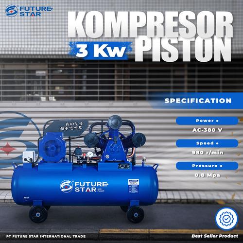 Promo Kompresor Piston Angin Udara 4HP 3KW Air Compressor Oiless Silent ...