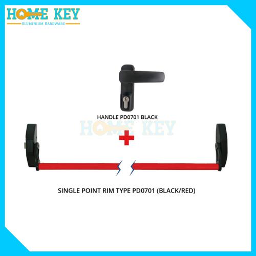 Jual Panic Exit Device Single Point Rim Type Dekson PD0701 BLACK/RED ...