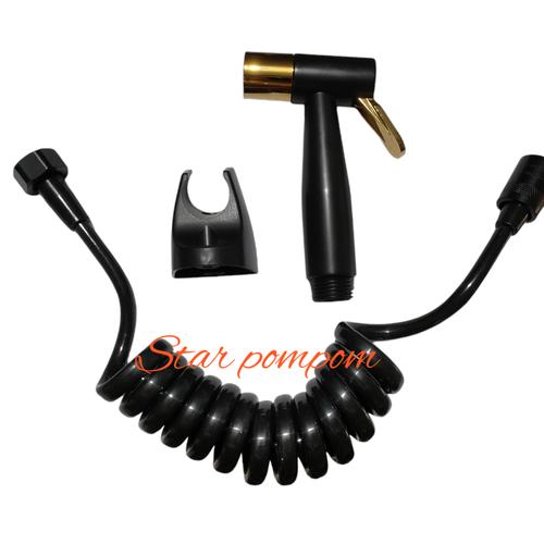 Jual jet shower set semprotan Air kamar mandi bidet jet toilet WC black ...