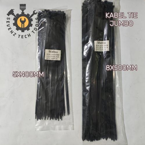 Jual KABEL TIE / KABEL TIES / NYLON CABLE TIE JUMBO 5X400MM / 8X500MM ...