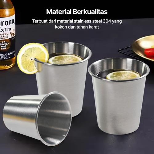 Jual Cup Stainless Gelas Tea Milk 304 Serbaguna PROMO - H79 260 ML - Kota Surabaya - Denali ...
