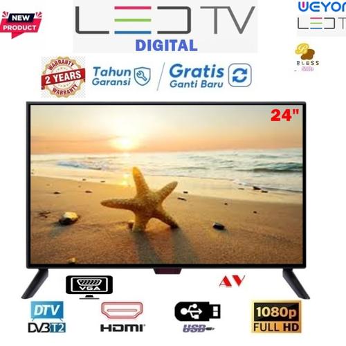 Jual PROMO!! DIGITAL TV LED 24 INCH, FULL LAYAR, SUPPORT USB, HDMI, VGA ...