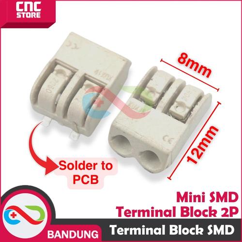 Jual MINI SMD TERMINAL BLOCK 2 LOBANG WIRE TO BOARD SOLDERING CABLE TO ...