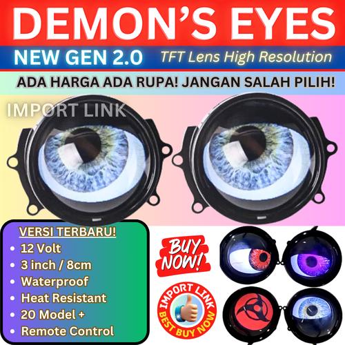 Jual Lampu Biled variasi motor Led Mata Setan Sharingan Rinnegan Naruto ...