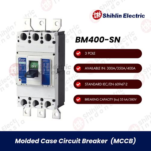 Promo MCCB Shihlin BM400-SN (380V 35kA, 220V 50kA) 3P 250A ~ 400A - 400A Cicil 0% 3x - Jakarta ...