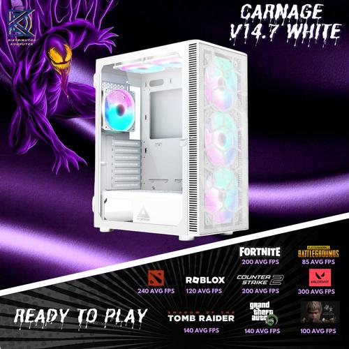 Promo DK PC CARNAGE V14.7 WHITE | B760 | i7 14700F | RTX 4070 SUPER ...