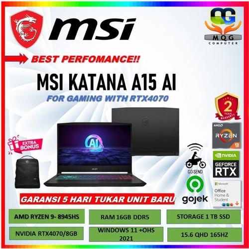 Jual Msi Katana A15 AI Ryzen 7 8845HS RTX4060 8Gb 16Gb 512Gb W11 OHS 15 ...