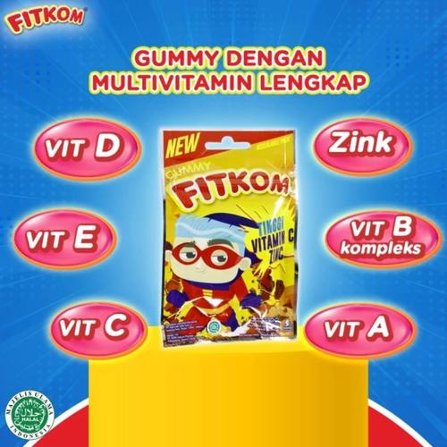 Jual Fitkom Gummy Vit C dan Zinc Multivitamin Anak Sachet 24gr Chewable ...