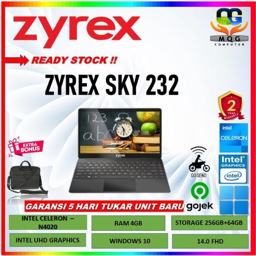 Jual Zyrex Sky 232 New Gen N4020 4GB 256Gb+64Gb WInodws 10 14.0 Full Hd ...