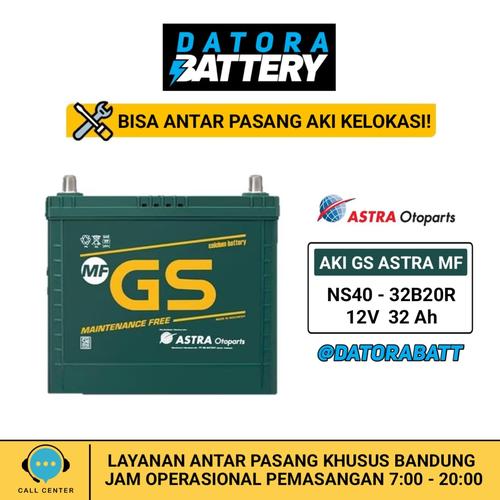 Jual AKI kering mobil Toyota Avanza Battery GS ASTRA MF NS40 / 32B20R ...