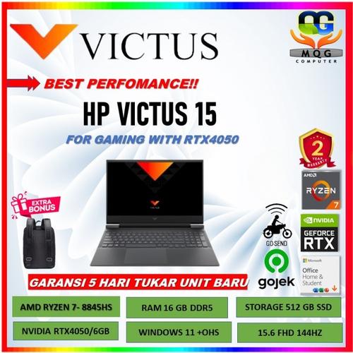 Jual Hp Victus 15 Ryzen 7 8845HS RTX4050 6Gb 16Gb 512Gb W11 OHS 15.6 ...