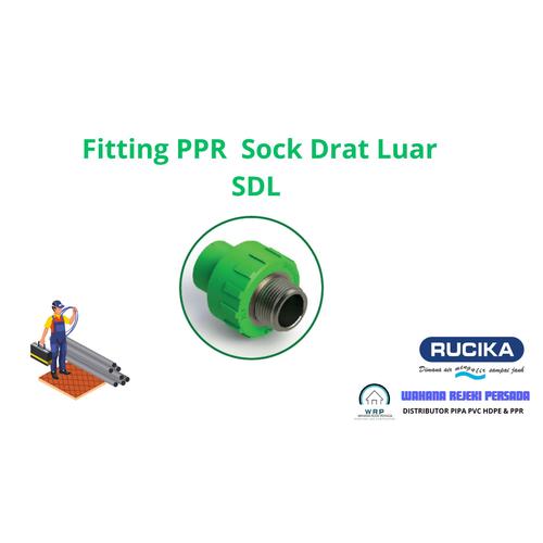 Jual SOCK DRAT LUAR PPR 11/2 x 50 RUCIKA (MELE THREAD/ SAMBUNGAN PPR ...