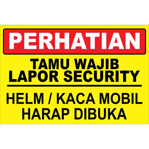 Jual sign tamu wajib lapor security AKRILIK - 20X30 CM - Kab. Tegal ...