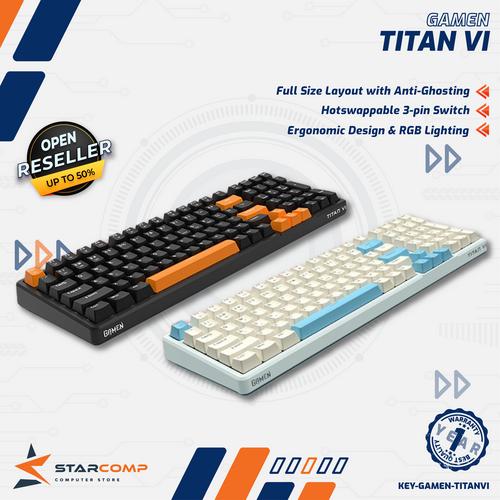 Jual Gamen TITAN VI Mechanical Gaming Keyboard Full Size Anti Ghosting ...