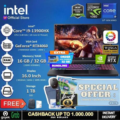 Promo Acer Predator Helios Neo - RTX4060 I9 13900HX 16GB 1TB 16" WQXGA ...