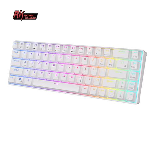 Promo RK Royal Kludge RK68 RGB White 68 Keys Wired keyboard - Putih ...