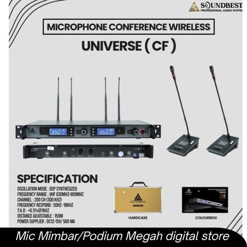 Jual Mic Wireless Meja/Podium Conference Soundbest Universe Original ...