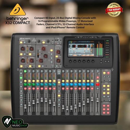 Jual BEHRINGER X32 COMPACT 40-Input, 25-Bus Digital Mixing Console ...