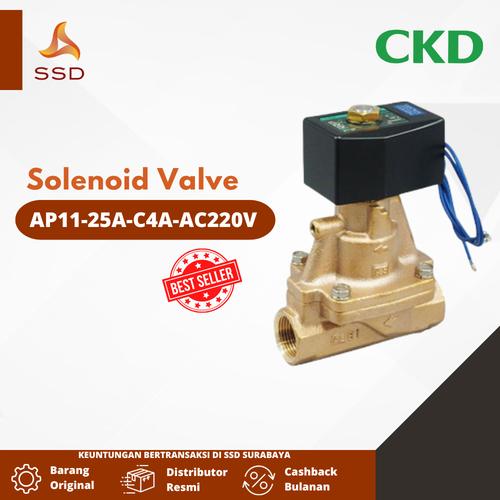 Jual CKD Solenoid Valve Pilot kick 2-port AP11 Series Type AP11-25A-C4A-AC220V - Kota Surabaya ...