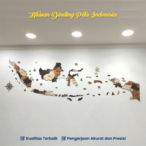 Jual Wall Art Decor Indonesia Map Size M+ / Dekorasi Dinding Peta ...