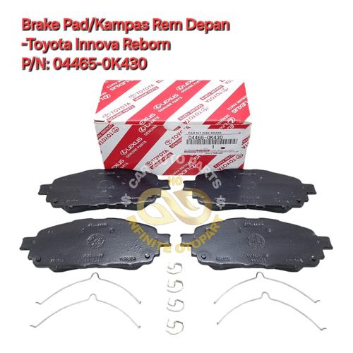 Jual BRAKE PAD KAMPAS REM DEPAN INNOVA REBORN 04465-0K430 - Jakarta ...