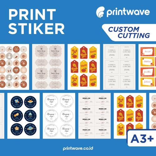 Jual Print Stiker Sticker A3+ Custom | Sticker HVS, Chromo, Vinyl ...