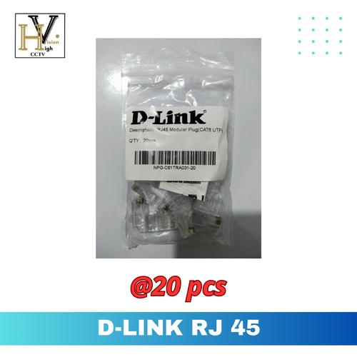 Jual D-LINK Connector RJ45 Cat6 konektor rj-45 dlink cat 6 isi 20 pcs ...