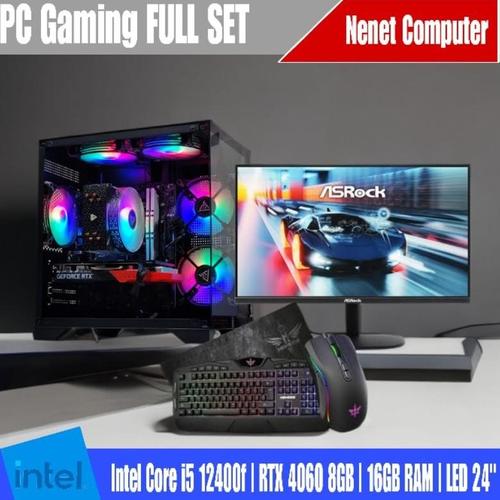 Jual PC Gaming FULL SET Core i5 12400f | RTX 4060 8GB | 16GB | LED ...