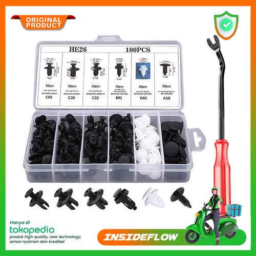 Jual Set Paku Baut Rivet Mur Plastik Body Dashboard panel Mobil Motor ...