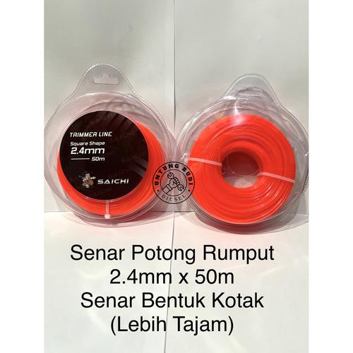 Jual Senar Potong Rumput 2.4mm 50m Saichi Bentuk Kotak Nylon Trimmer ...