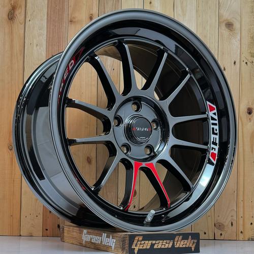 Jual VELG MOBIL RING 18 VIPER BLACK CHROME FLOW FORMING UTK INNOVA ...