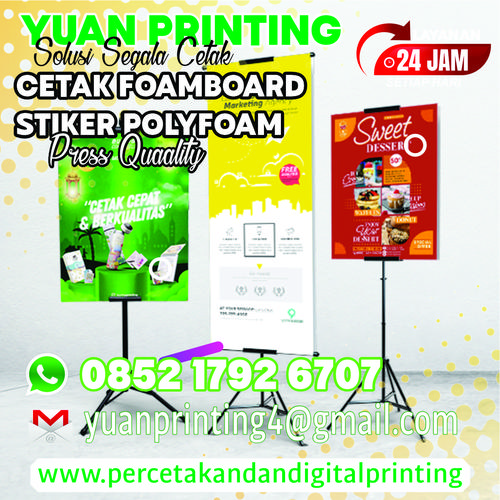 Jual Cetak Stiker Polyfoam + Tripord 60 x 80cm Custom Design / Stiker ...