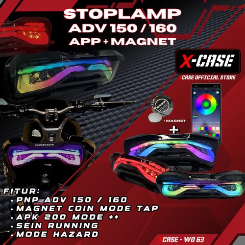 Jual X-CASE Lampu Stoplamp ADV 150/160 Magnet Running Led RGB Rainbow ...