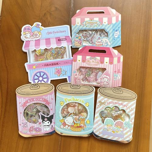 Jual Stiker Kaleng Candy Box Stand Tuxedo Kuromi Marroon Cream Pocha ...