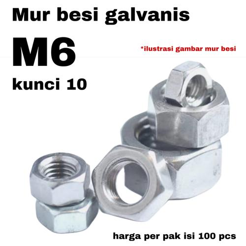 Jual MUR M6 PUTIH GALVANIS (BAHAN BESI) - PER PAK & ECER - PER PAK (100 ...