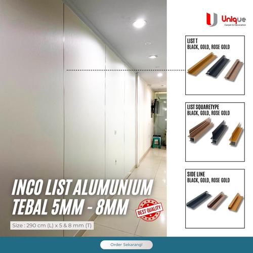 Jual Aksesoris INCO List Interior Wall Board Tebal 5mm / List Aluminium ...