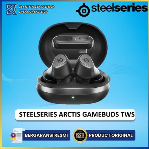 Promo STEELSERIES ARCTIS GAMEBUDS TWS BLACK GAMING EARBUDS EARPHONE ...