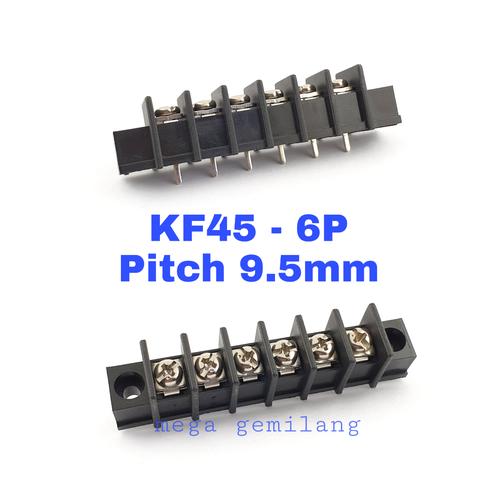 Jual Terminal baut 6p | terminal blok KF 45 6 pin jarak kaki 9.5mm ...