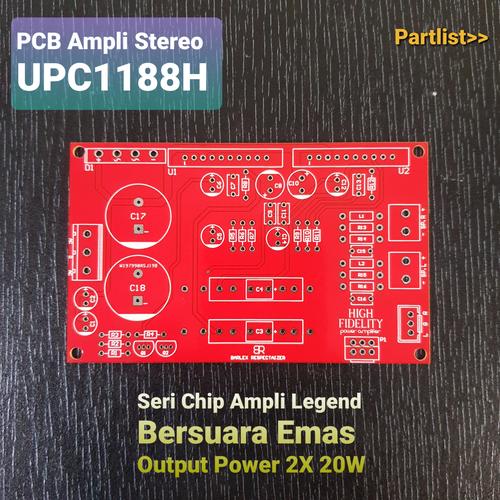 Jual PCB ampli uPC1188H stereo - Kab. Deli Serdang - Barlex Audio ...