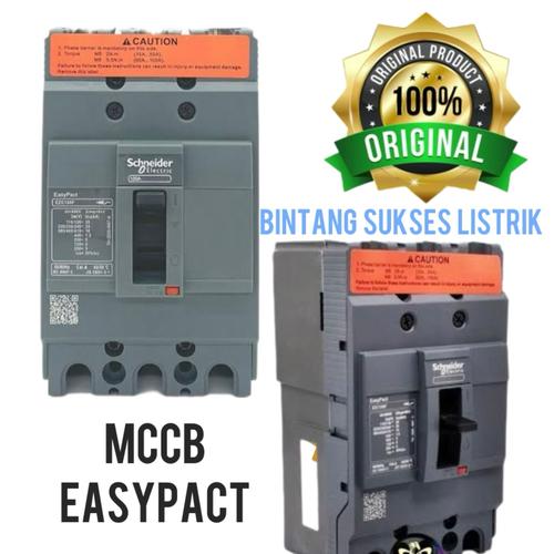 Jual ORIGINAL SCHNEIDER MCCB EasyPact EZC100B 7.5KA 3P 15A 20A 25A 30A 40A 50A 60A Breaker 3 ...