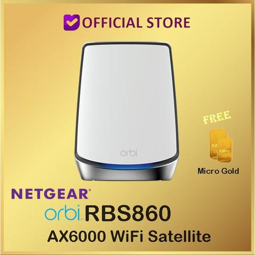 Promo Netgear Orbi RBS860 Tri-Band WiFi 6 Mesh Add-on Satellite AX6000 ...