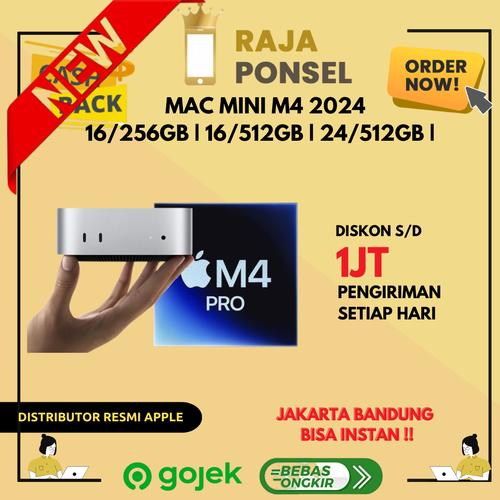 Promo Apple Mac Mini M4 | M4 Pro Chip 2024 512GB 256GB 16-Core GPU RAM 24GB Macmini RESMI - M4 ...
