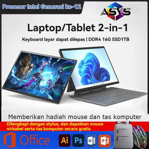 Jual Laptop/Tablet 2-in-1 dengan layar sentuh, prosesor Intel generasi ...